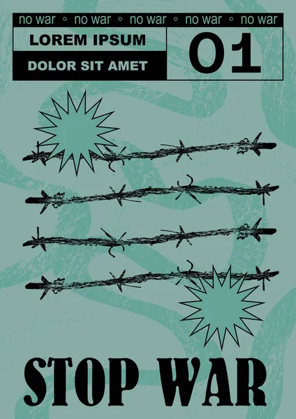 Nuclear War Propaganda Poster War Stop War Set Vector Illustrations ...