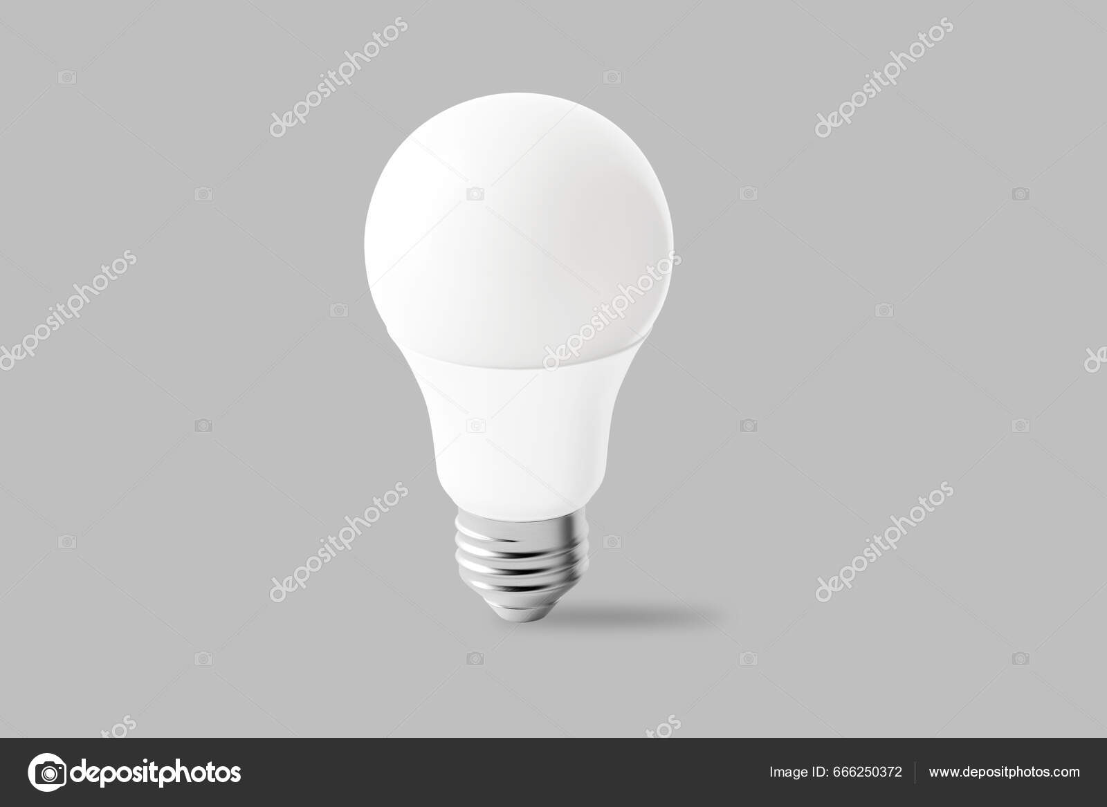 Light Bulb Mockup Isolated White Background Rendering Stock Photo by ...