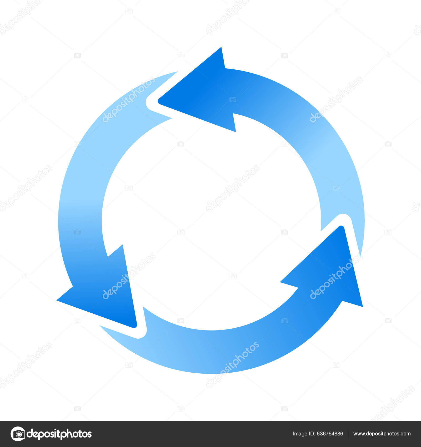 Blue Gradient Rotating Arrow Easy Use Vector Data Stock Vector by ...