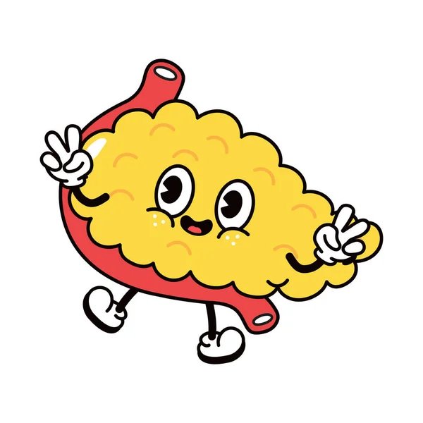 Cute Funny Pancreas Inscription Help Character Vector Hand Drawn ...