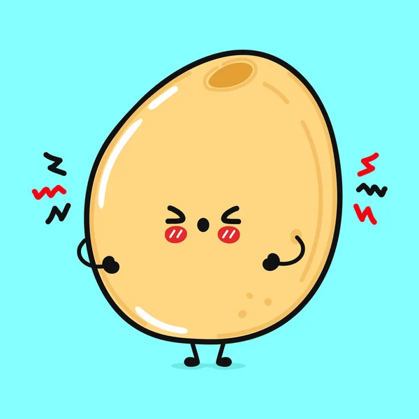 Lindo Personaje Divertido Mijo Vector Dibujado Mano Caricatura Kawaii ...