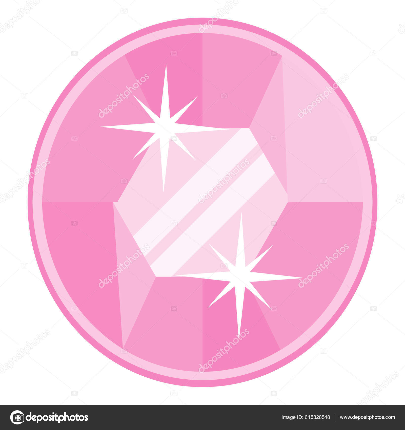 Pink Circle Gemstone Luxury Color Icon Stock Vector by ©jemastock 618828548