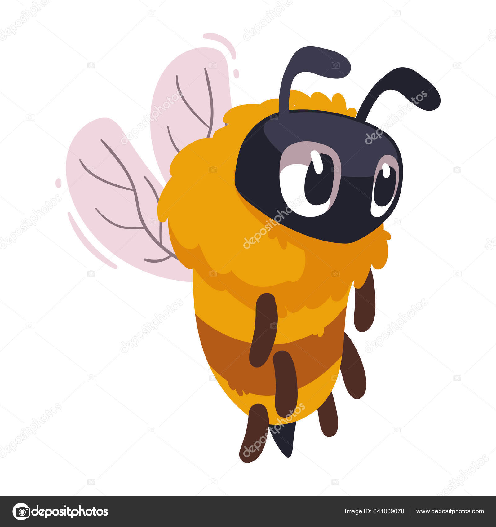 Bee Flying Animal Spring Character Stock Vector by ©jemastock 641009078