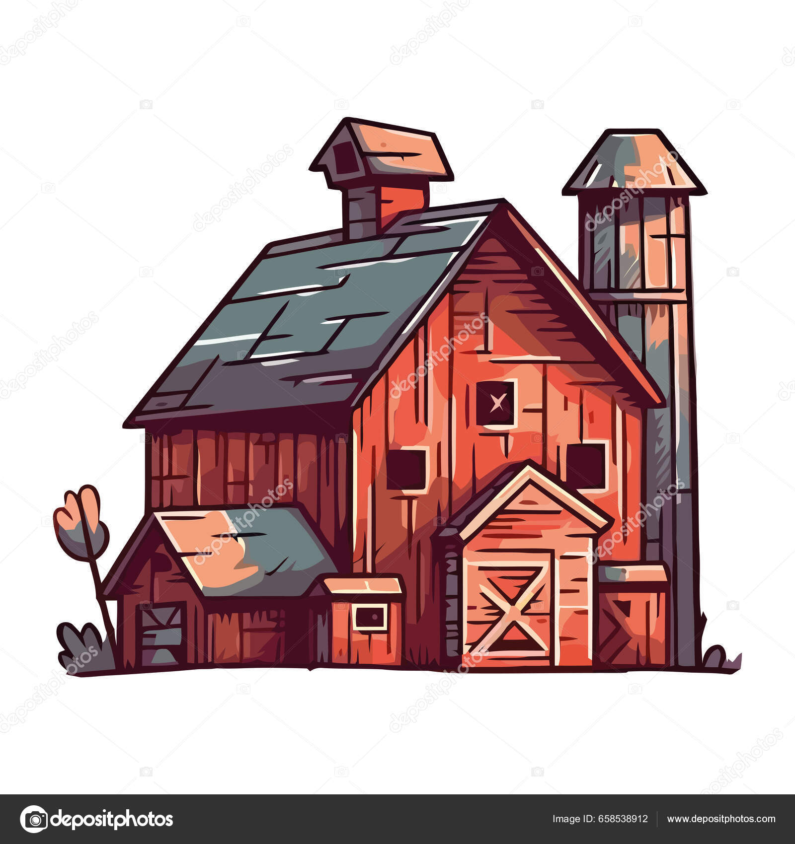 Old Barn Cartoon