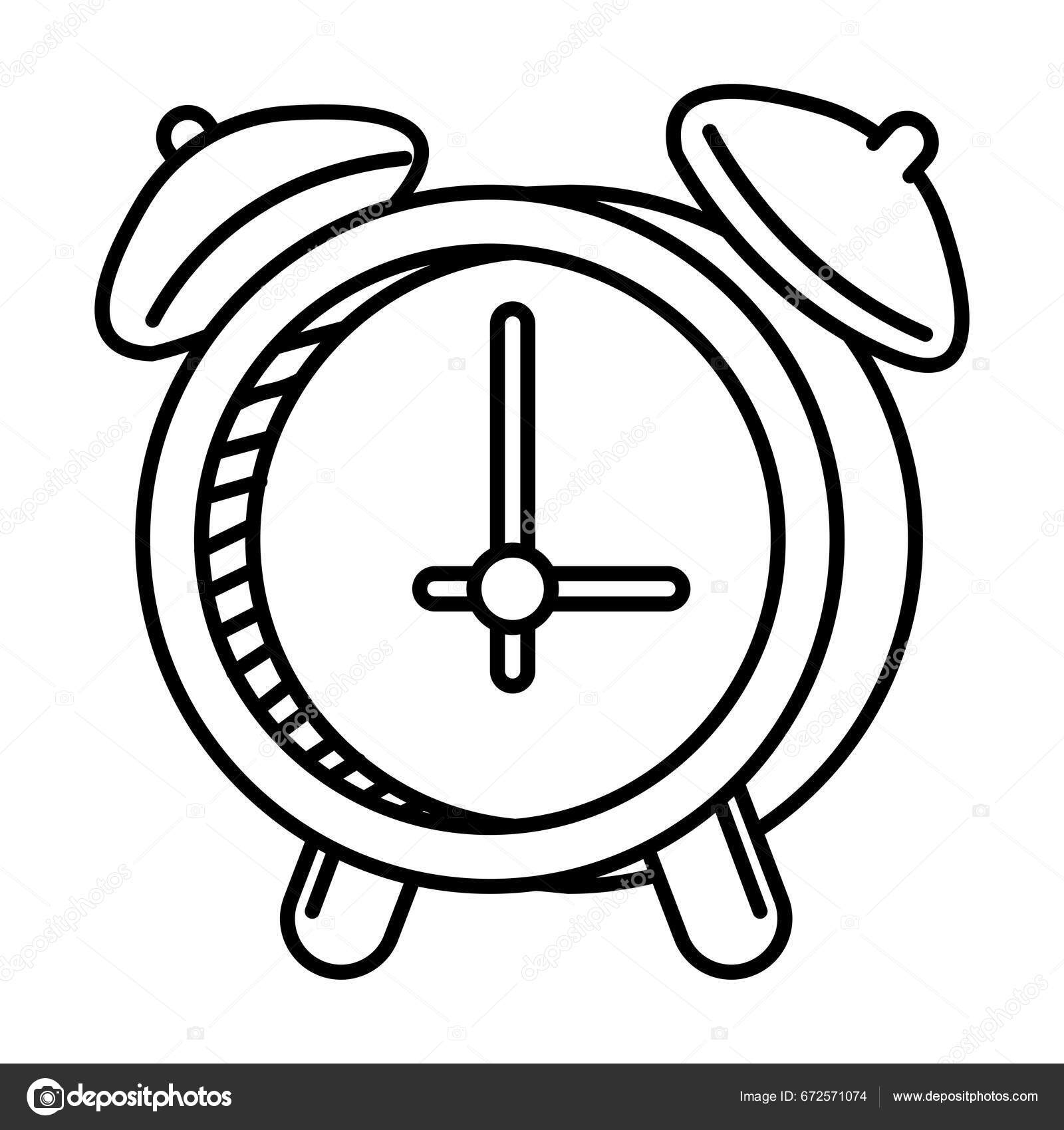 Alarm Clock Design White Stock Vector by ©jemastock 672571074