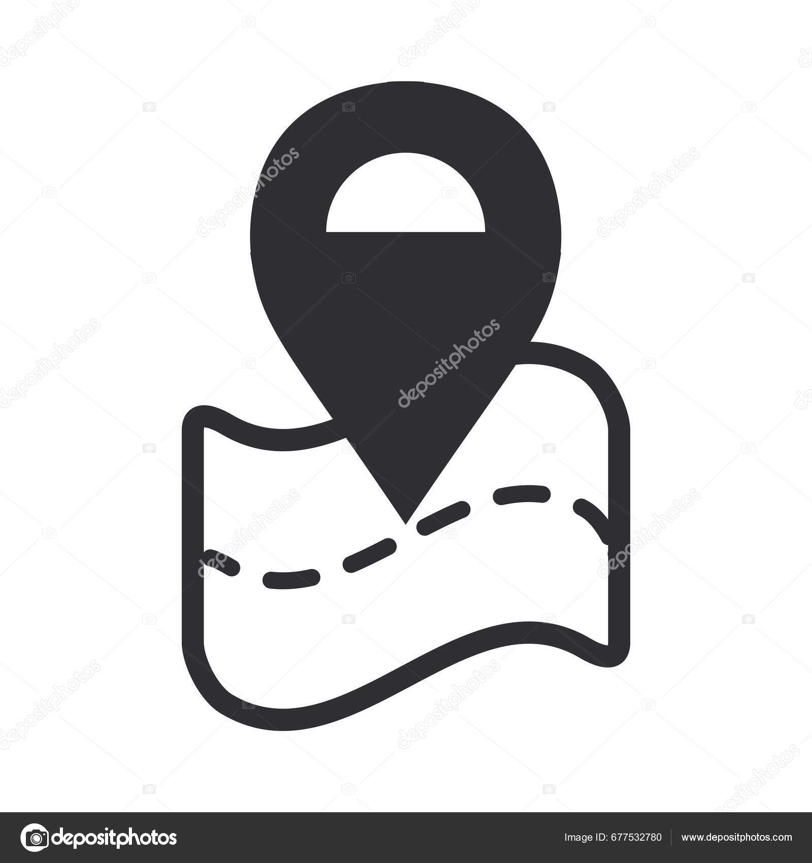 Pin Icon Location Travel Map Isolated Vector Stock Vector by ©jemastock ...