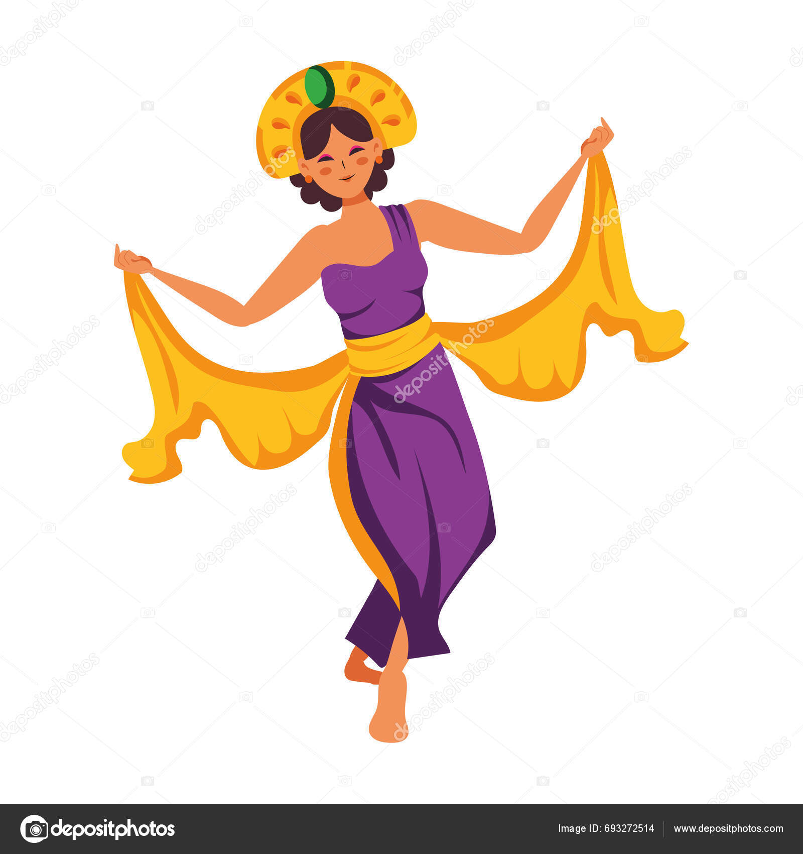 Tari Kecak Ilustración Tradicional Aislado Vector de stock #693272514 ...