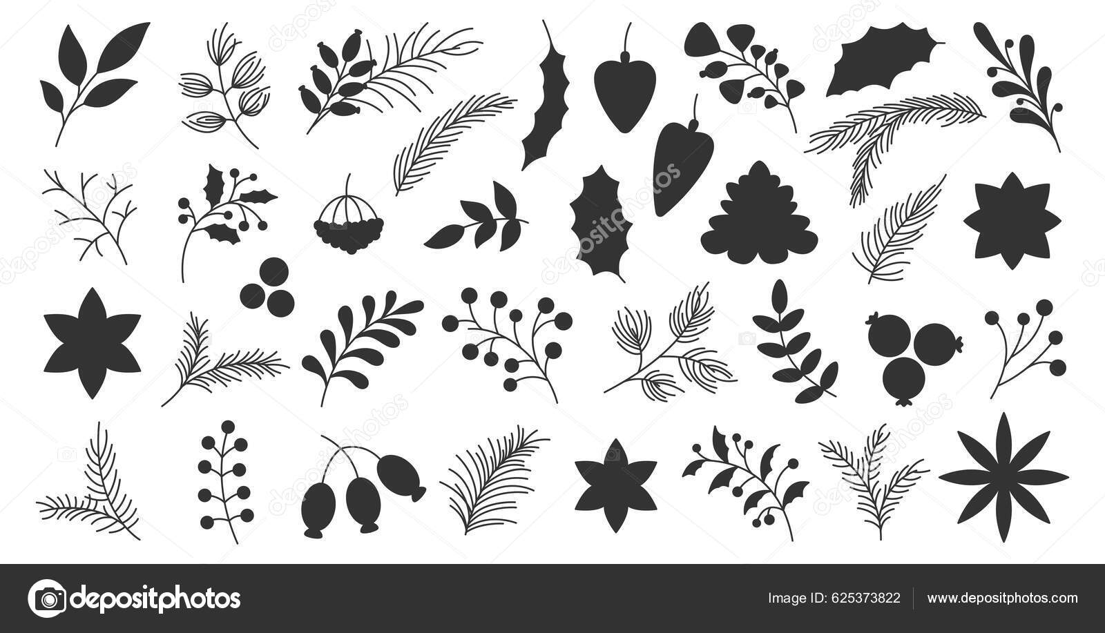 Pine Branch Template Stencil