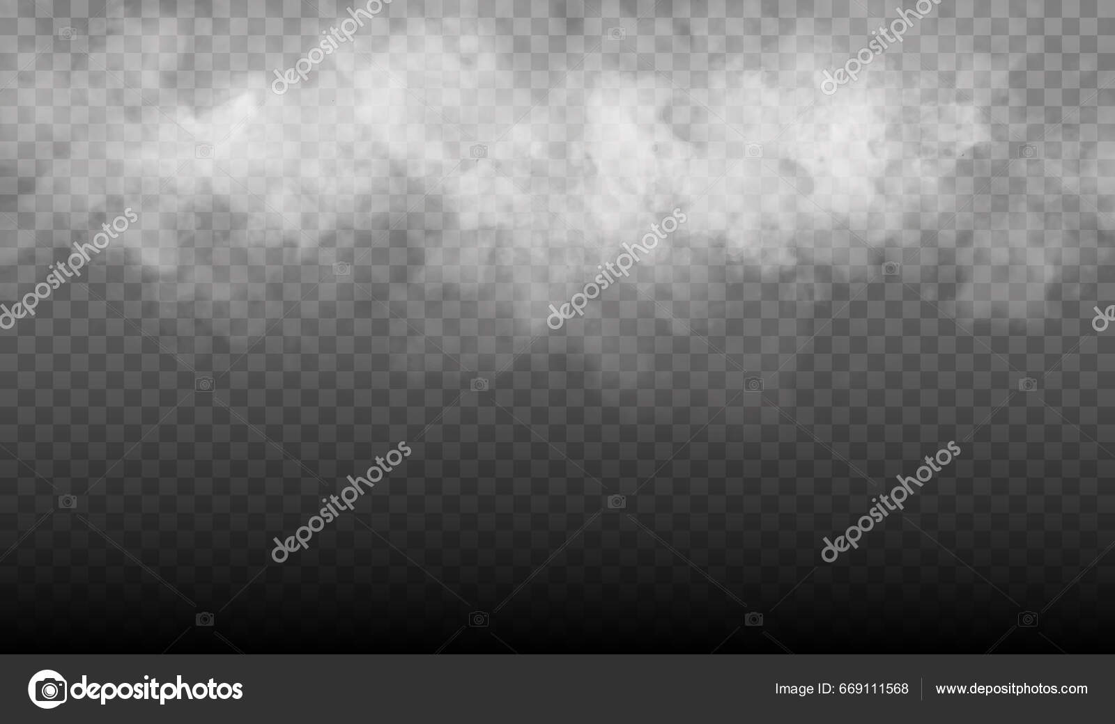 Awan Asap Putih Terisolasi Pada Latar Belakang Transparan Asap Vektor ...