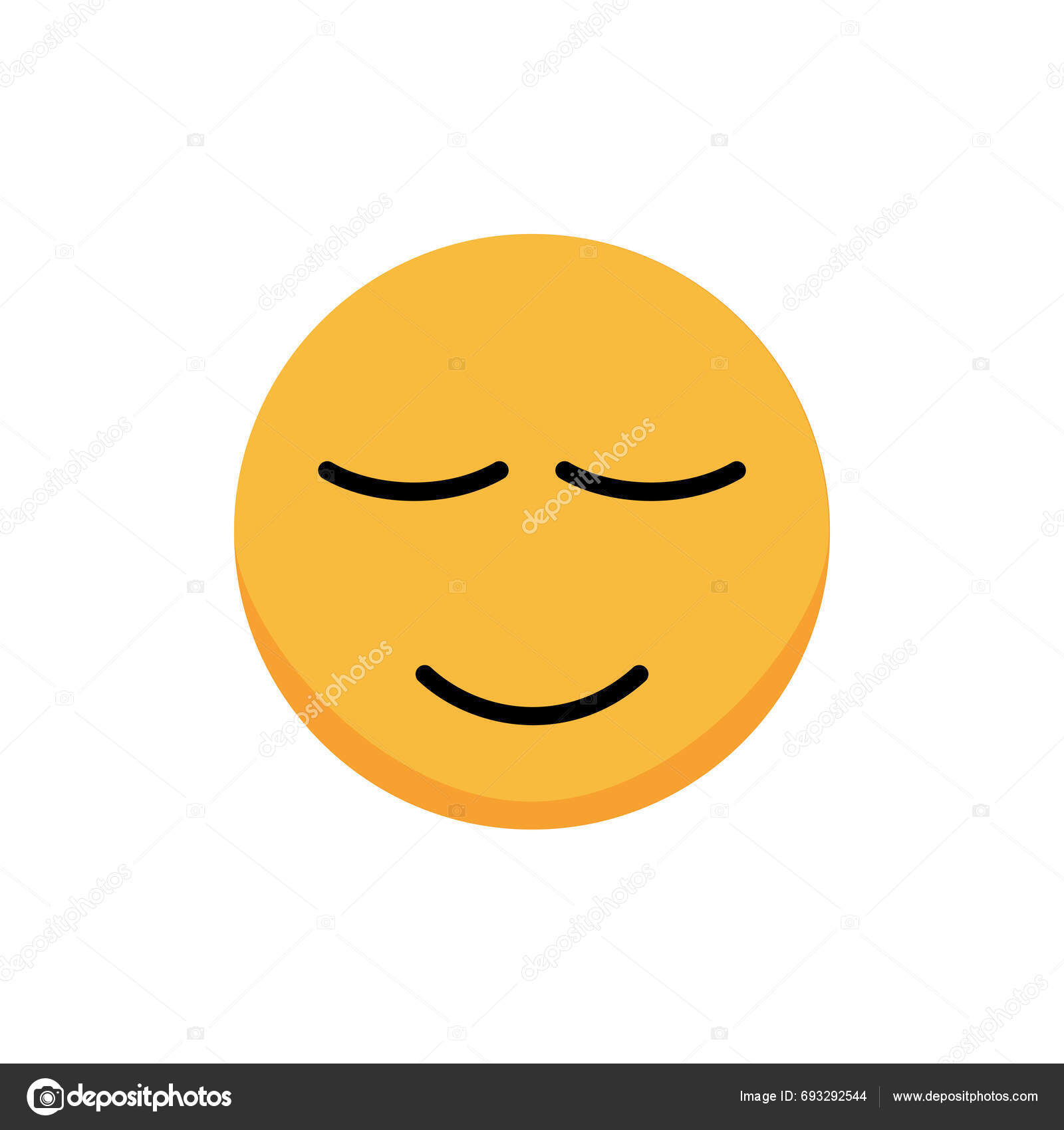 Emosikon Mengantuk Ikon Tersenyum Emoji Kartun Vektor Vektor Stok oleh ...