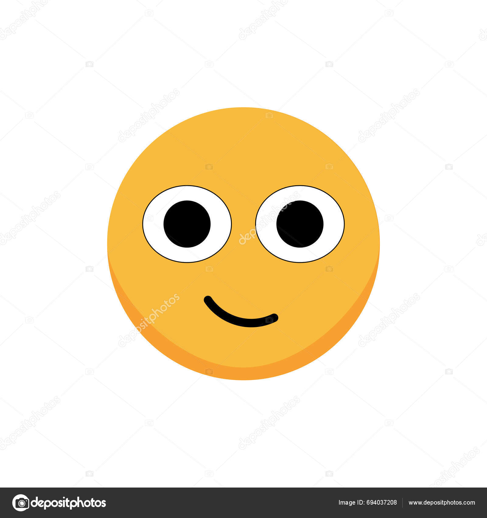 Cara Sonriente Emoji Dibujos Animados Vector Plano Vector de stock por ...