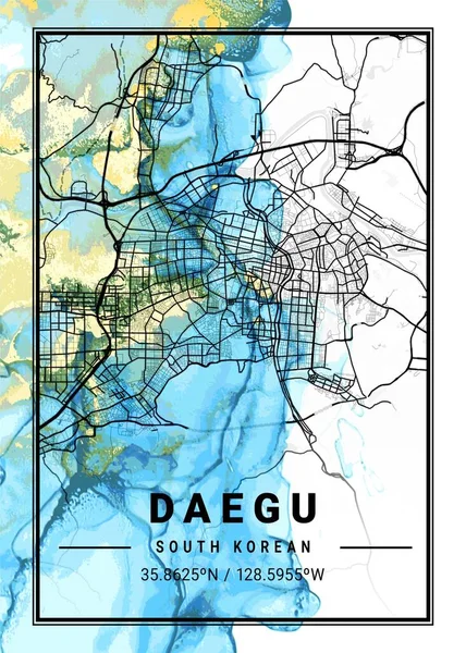 Daegu map Stock-Vektorbilder | Depositphotos