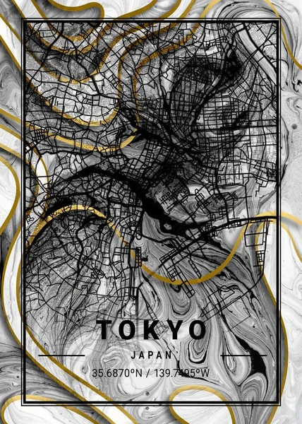 Tokyo Japan Neon City Map Beautiful Prints World's Most Famous Stock ...