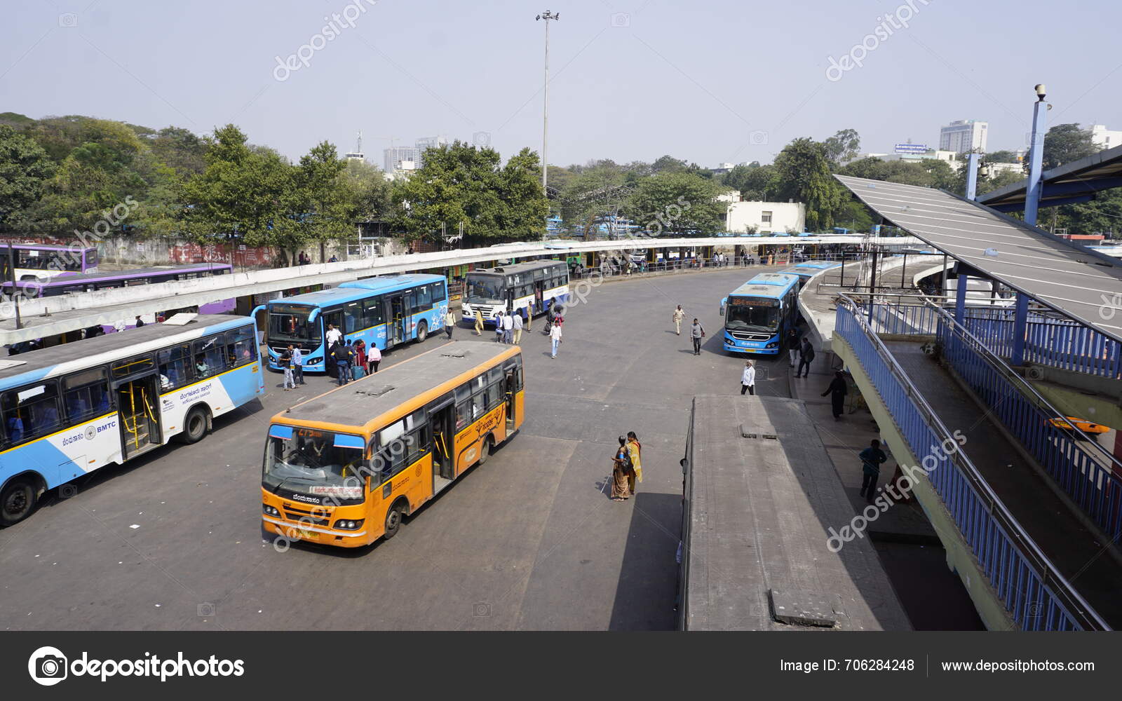 Bangalore India January 2024 View Kempegowda Majestic Bus Station Kbs — Stock Editorial Photo ...