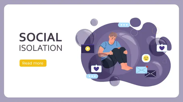 Social isolation Vector Images | Depositphotos