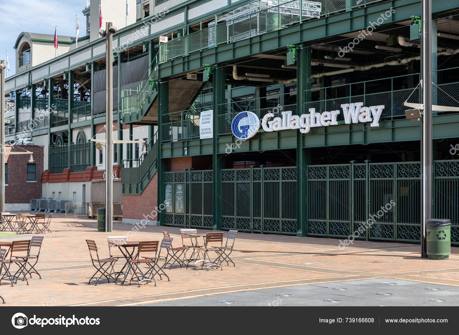 Chicago Usa August 2024 Gallagher Way Wrigley Field Chicago Cubs ...