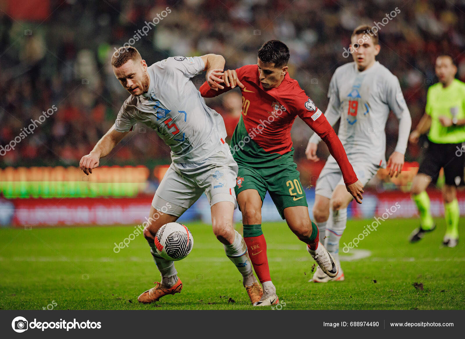 Sverrir Ingi Ingason Joao Cancelo Uefa Euro 2024 Qualifying Game ...