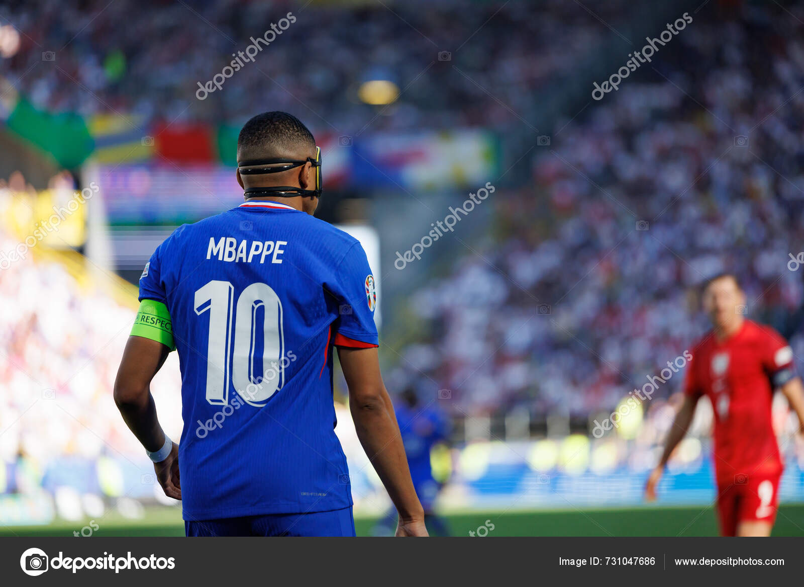 Kylian Mbappe Visto Durante Partido Uefa Euro 2024 Entre Las — Foto ...
