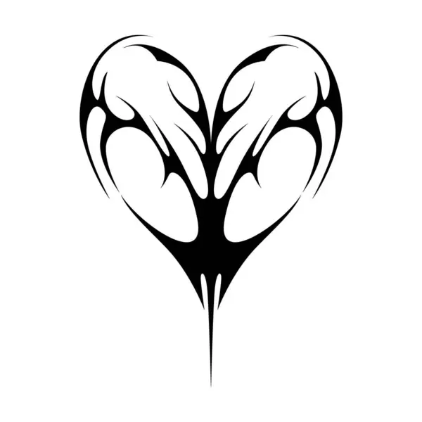 Heart Tribal Vector Modern Tribal Tattoo Heart Symbol Simplistic Stock