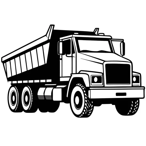 Volqueta lineas Imágenes Vectoriales, Gráfico Vectorial de Volqueta ...