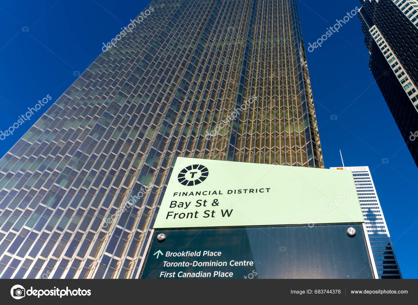 Toronto Canada November 2020 Sign Financial District Bay Front Rbc ...
