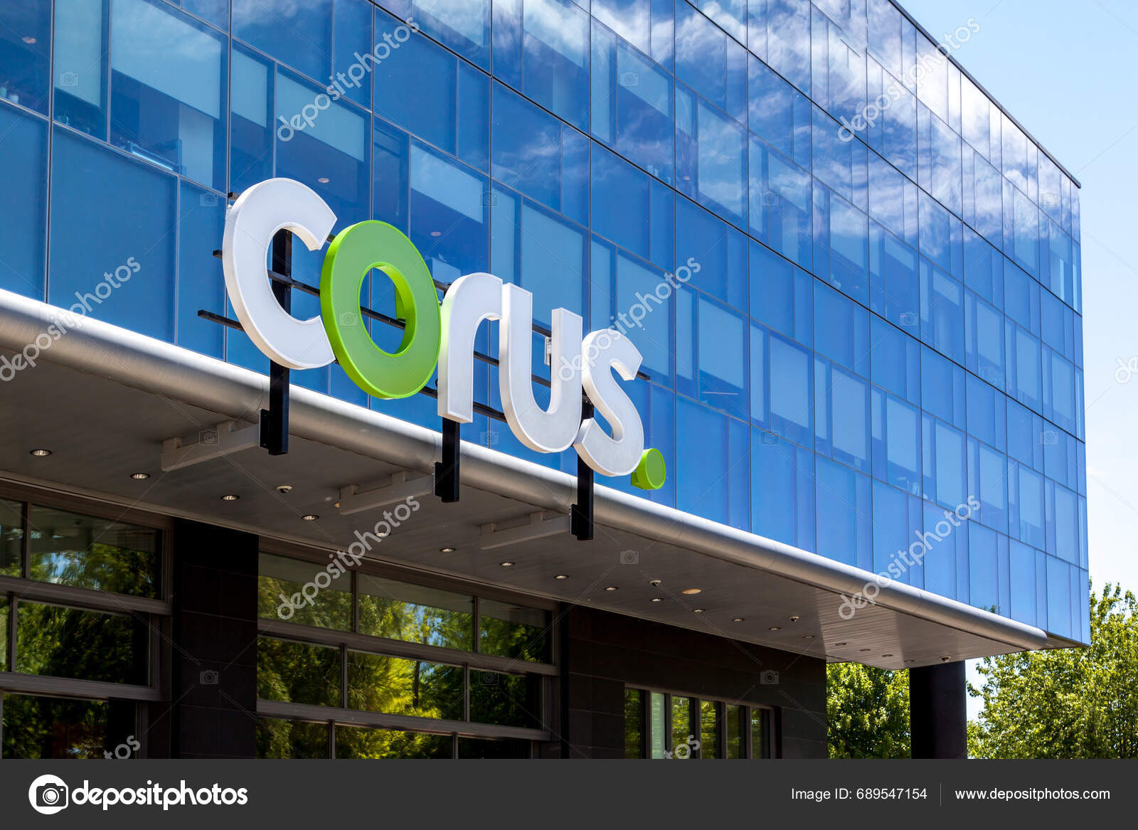 Toronto Canada October 2019 Sign Corus Entertainment Headquarter Office ...