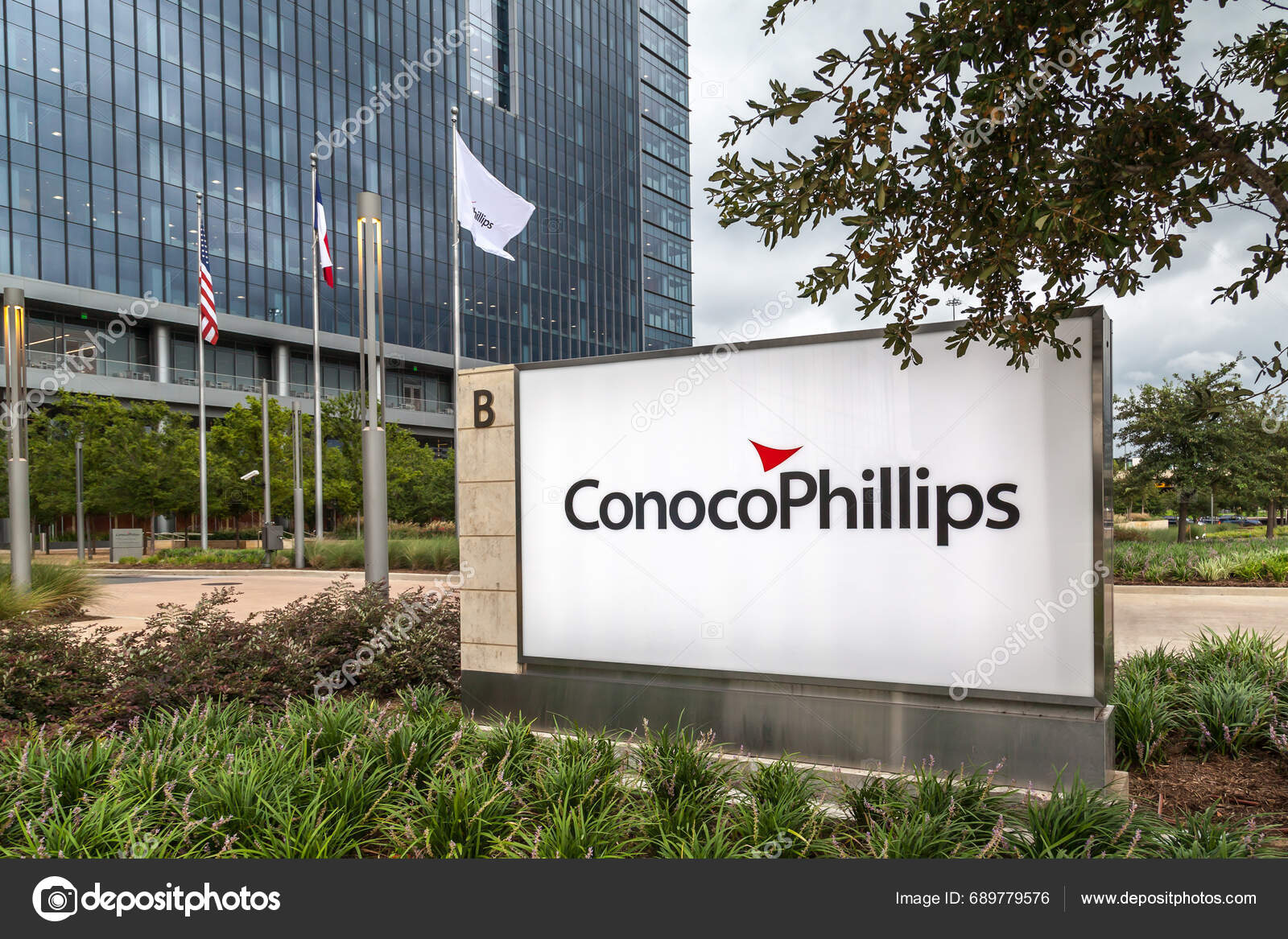 Houston Texas Usa March 2022 Conocophillips Ground Sign World ...