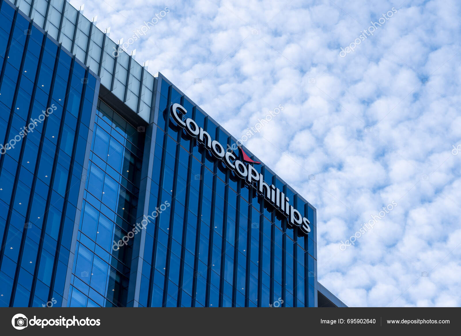 Houston Texas Usa March 2022 Conocophillips Sign World Headquarters ...