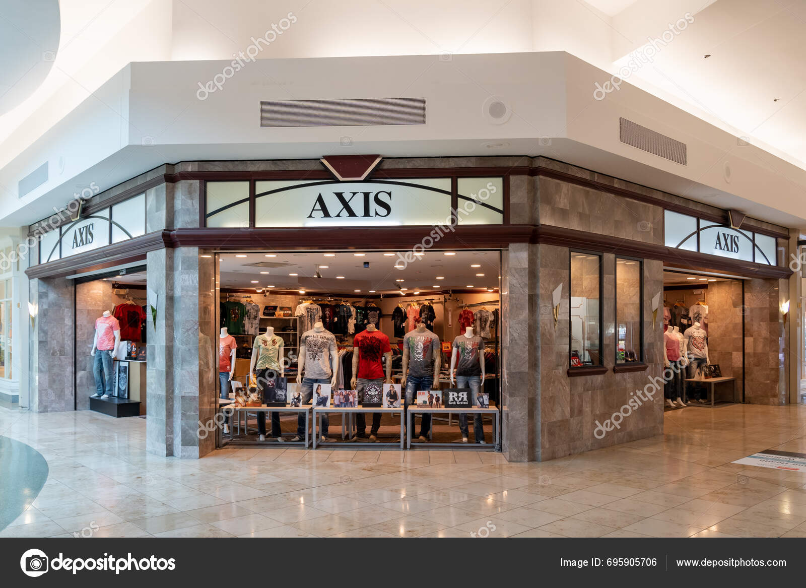 Axis Store Sign Shopping Mall — Stock Editorial Photo © JHVEPhoto #695905706
