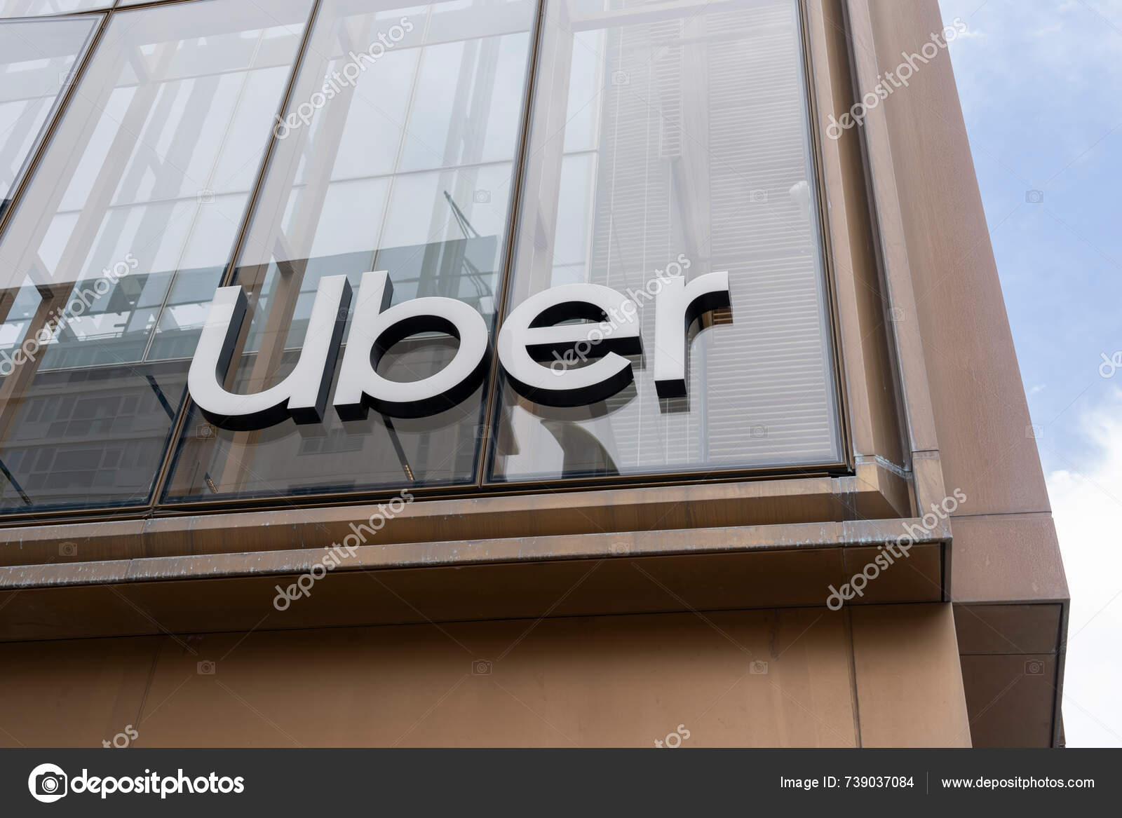 Uber Sign Its Headquarters Building San Francisco California Usa June ...