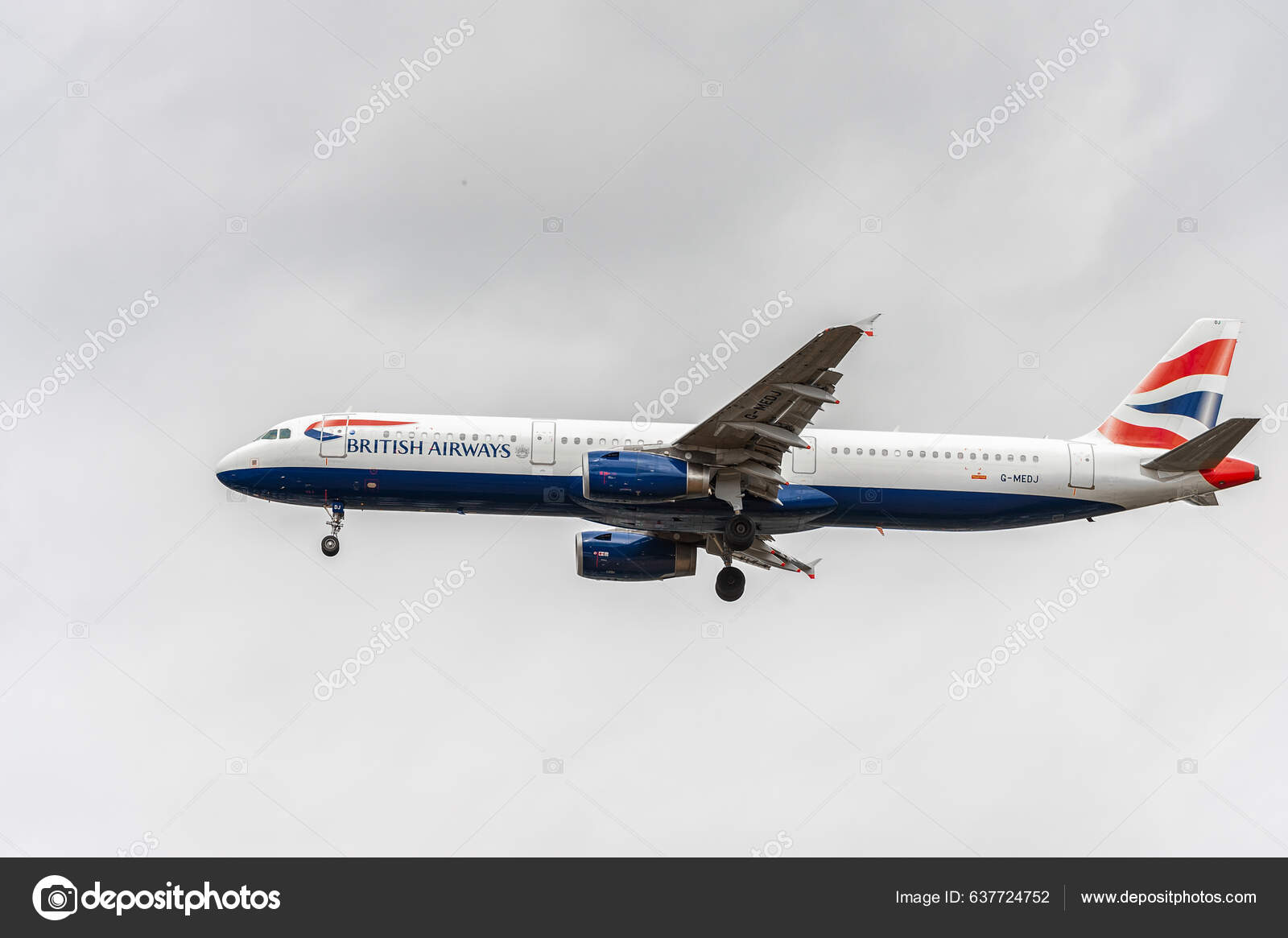 Medj British Airways Airbus A321 Landing International London Heathrow ...