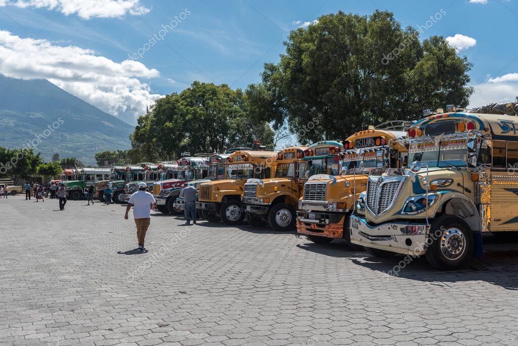 ANTIAGUA, GUATEMALA - 14 DE NOVIEMBRE DE 2017: Antigua Estación de ...