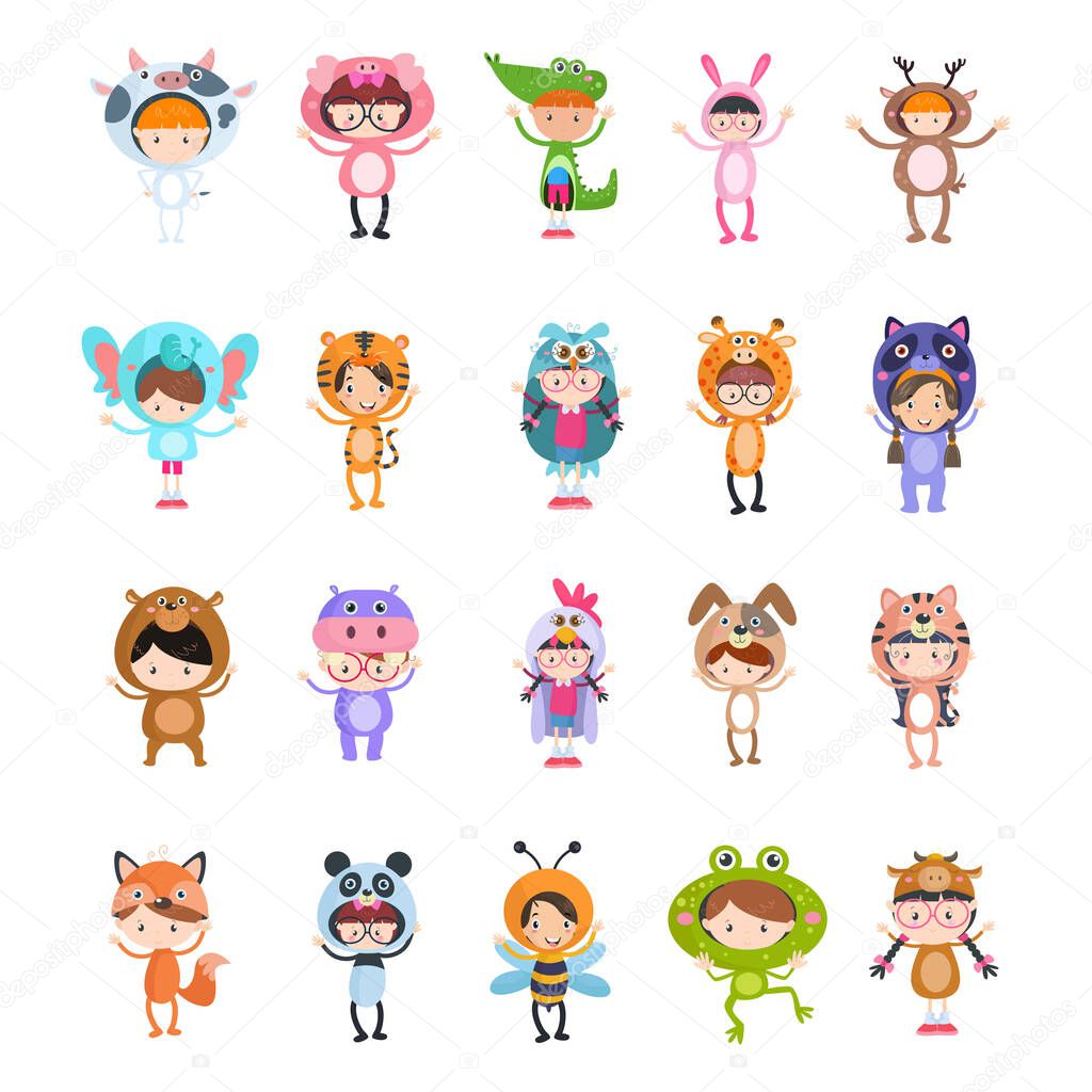 Trajes de animales lindos son adecuados para diseños de ropa para niños ...