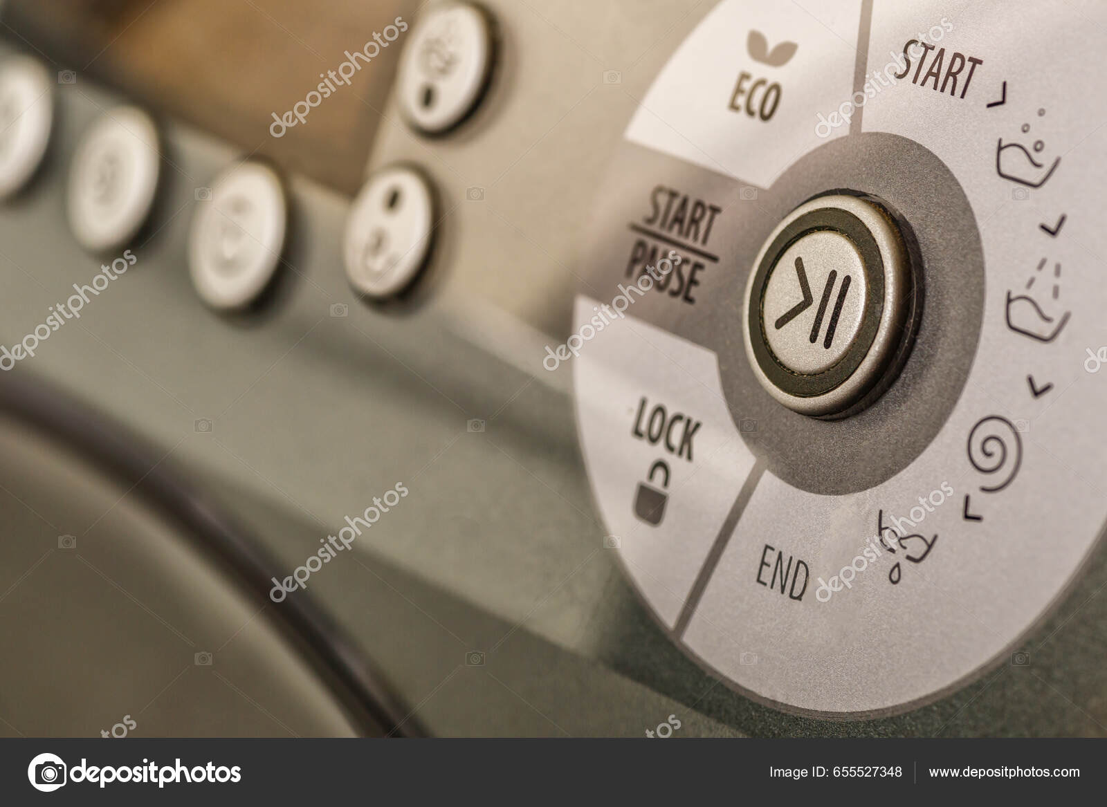 Washing Machine Modern Washing Machine Front Panel Display Knob ...