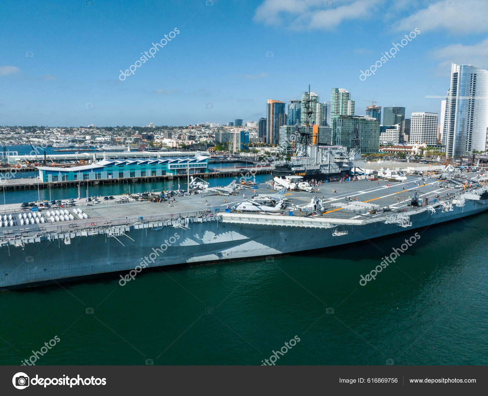 Mighty Uss Midway Aircraft Carrier United States Navy Lead Ship — Stock ...