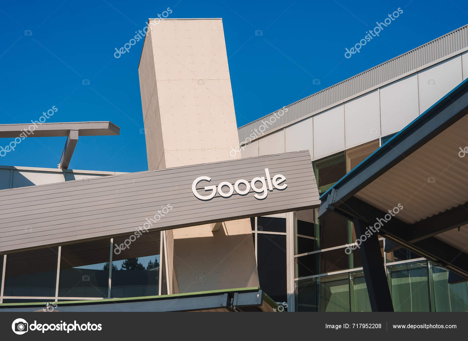 Modern Building Google Logo Facade Featuring Mix Materials Contemporary ...