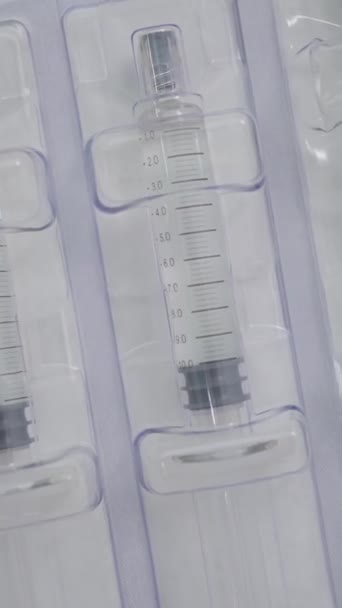 Close Medical Syringe Marked Measurements Showcased Sterile Packaging ...