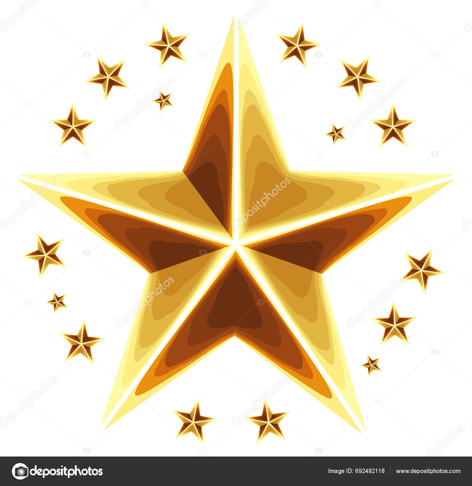 Gold Star Isolated Cartoon Drawing Stock Vector by ©projetomail2@gmail ...
