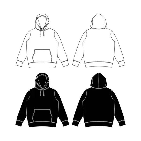 Hoodie template imágenes de stock de arte vectorial | Depositphotos