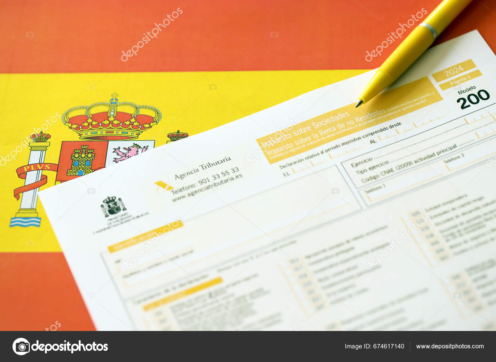 Kyiv Ukraine May 2022 Modelo 200 Spanish Tax Form Corporate — Stock ...