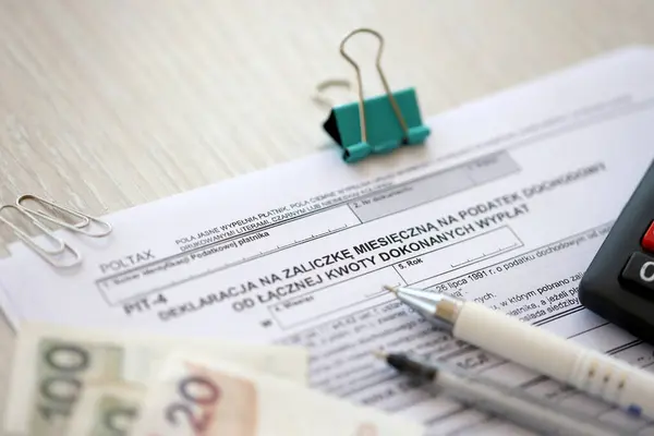 Annual Declaration Income Tax Advances Pit Form Accountant Table Pen ...