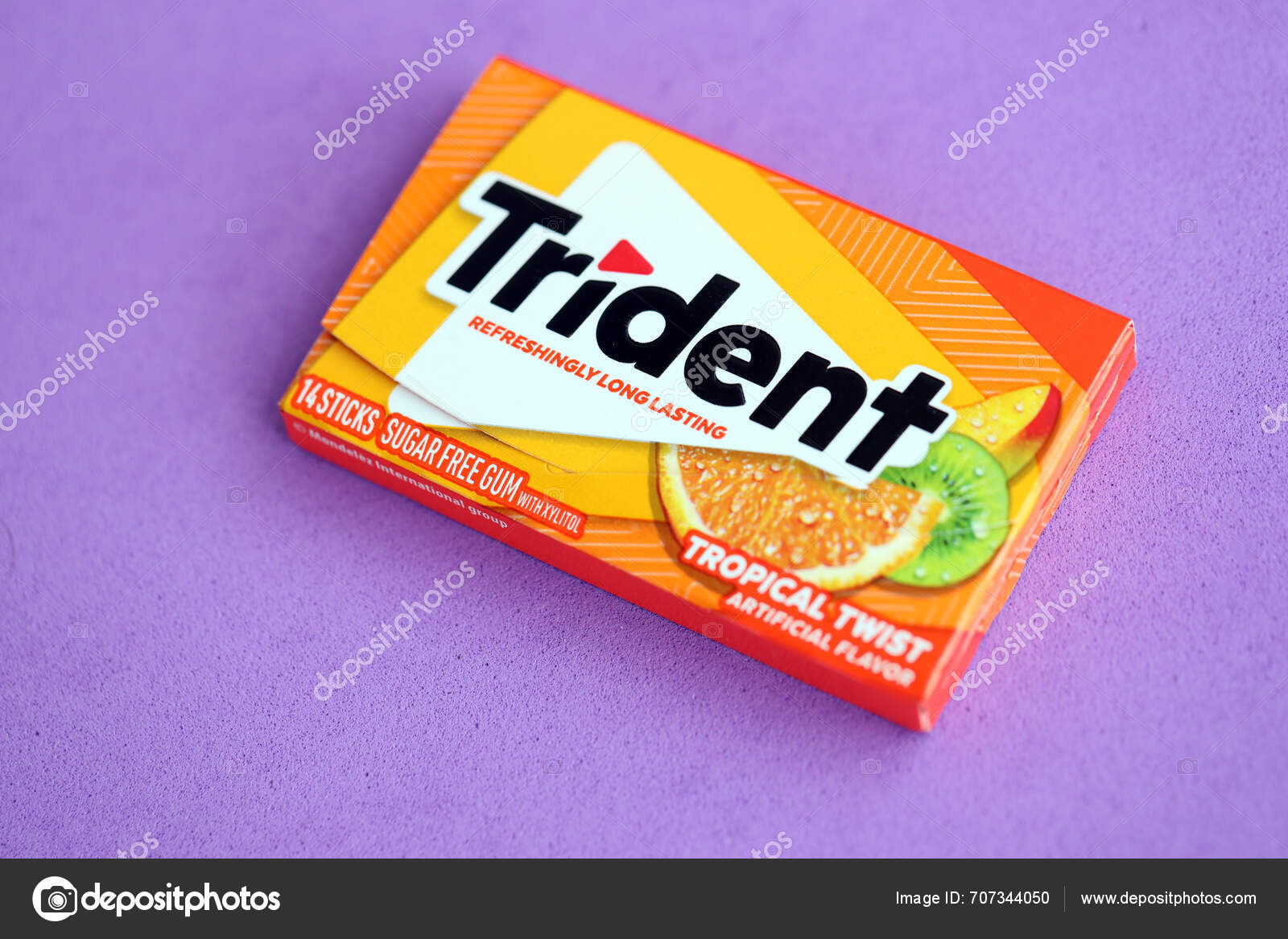 Kyiv Ukraine November 2023 Trident Chewing Gum Pack Trident Famous