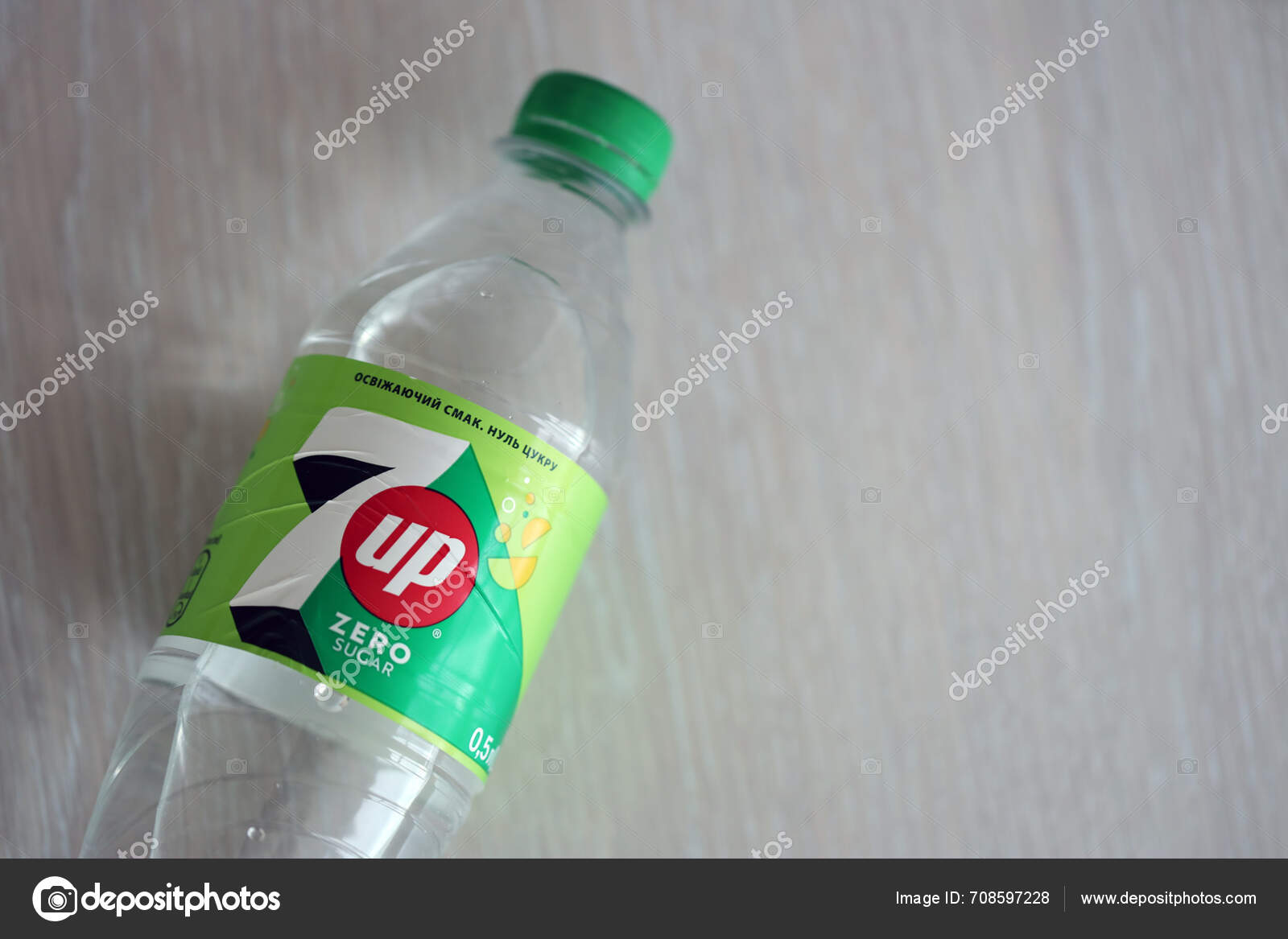 Kyiv Ukraine October 2023 7Up Liter Zero Sugar Plastic Bottle — Stock ...