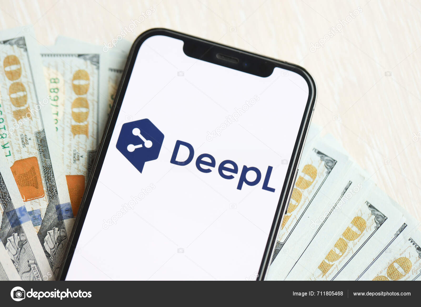 Kyiv Ucrania Marzo 2024 Deepl Logotipo Pantalla Del Iphone Con — Foto editorial de stock ...