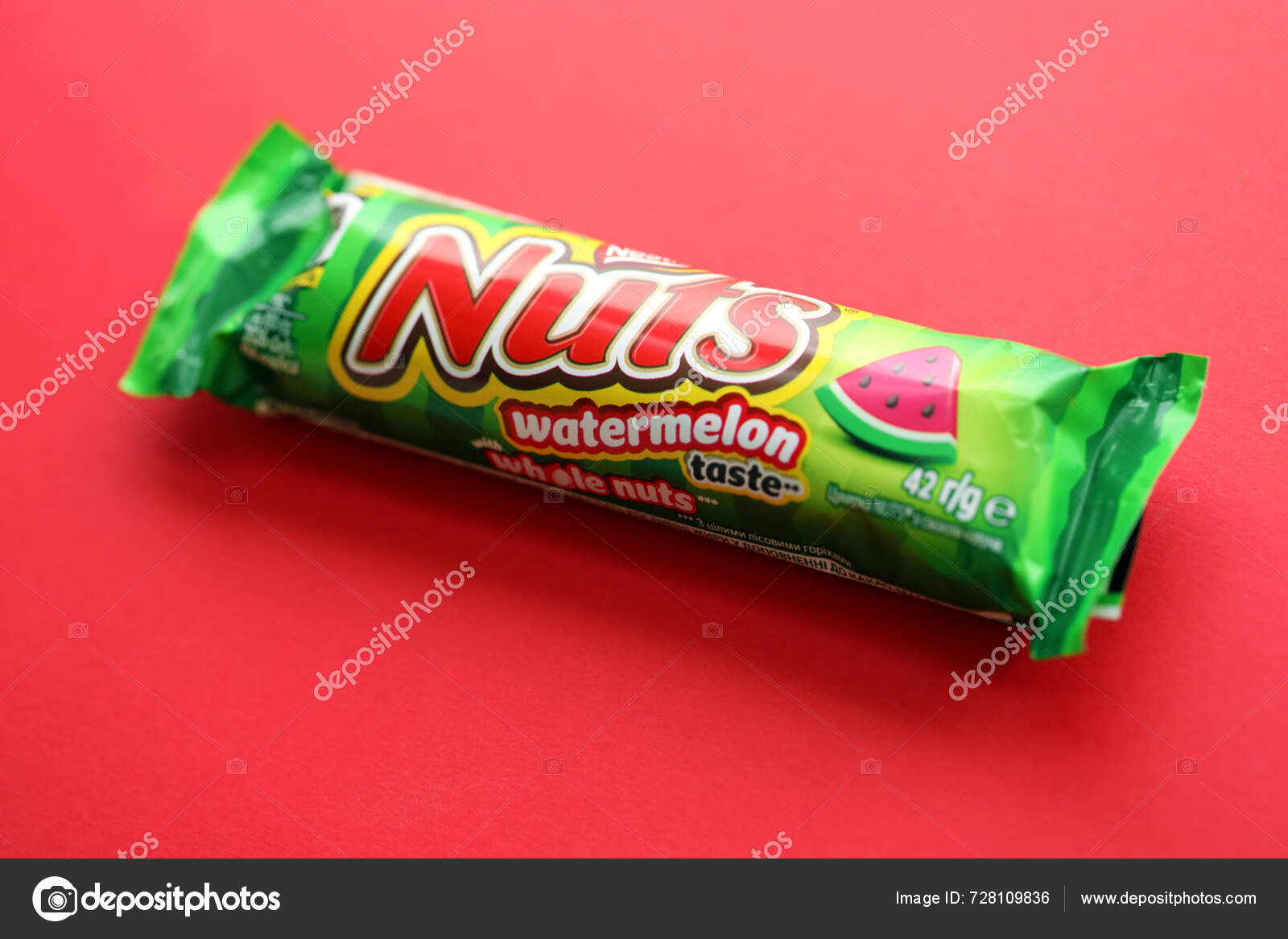 Kyiv Ukraine April 2024 Nuts Watermelon Taste Chocolate Bar Manufactured — Stock Editorial Photo ...
