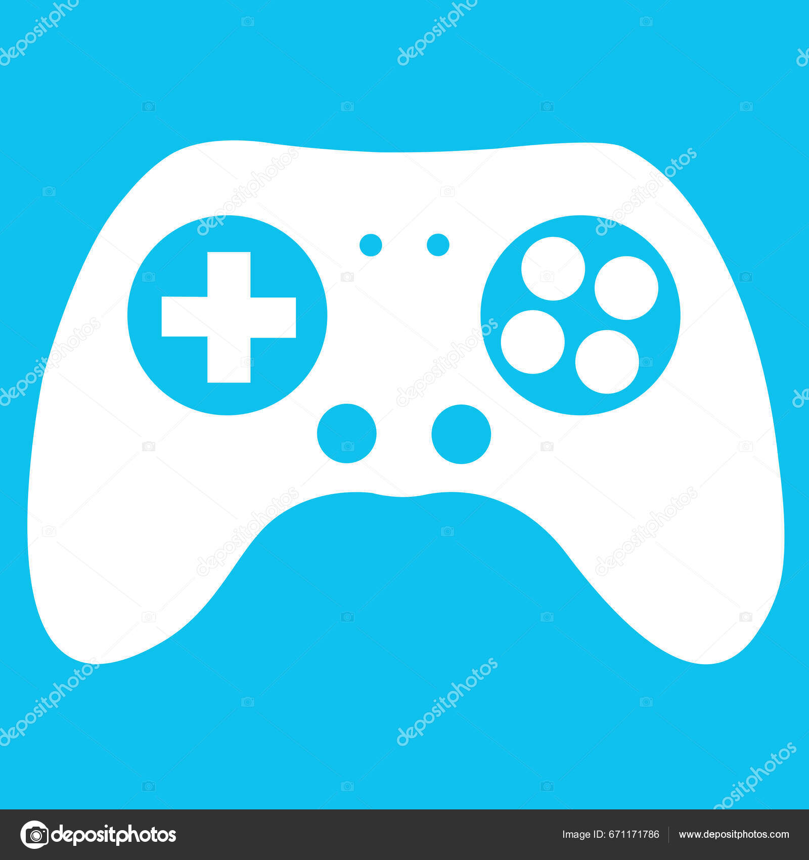 Illustration Joystick Game Controller Light Blue Background — Stock ...