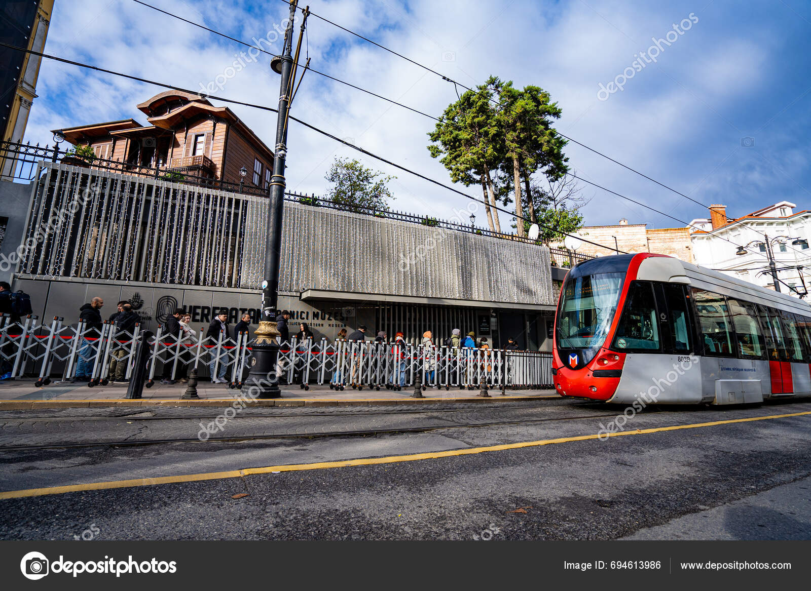 Istanbul Tram Sultanahmet District Istanbul Turkey December 2023 ...