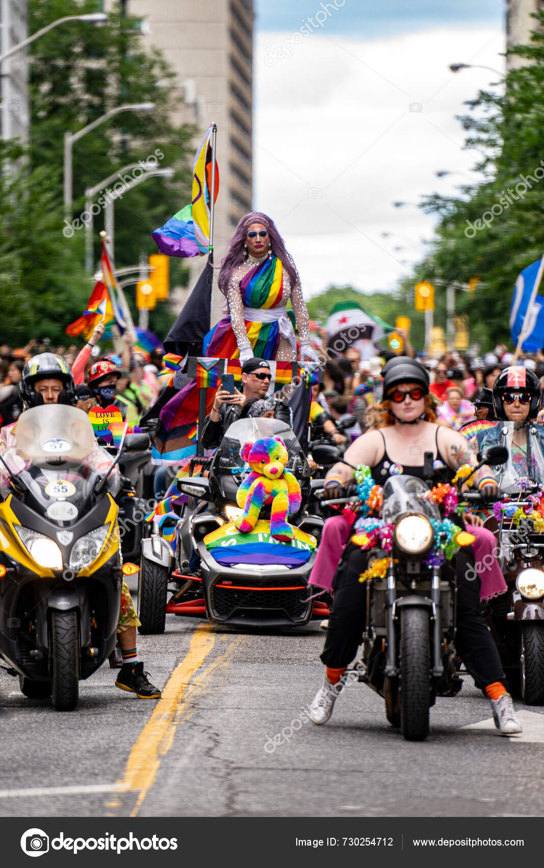 Participants 2024 Annual Pride Parade Downtown Toronto Toronto Canada ...