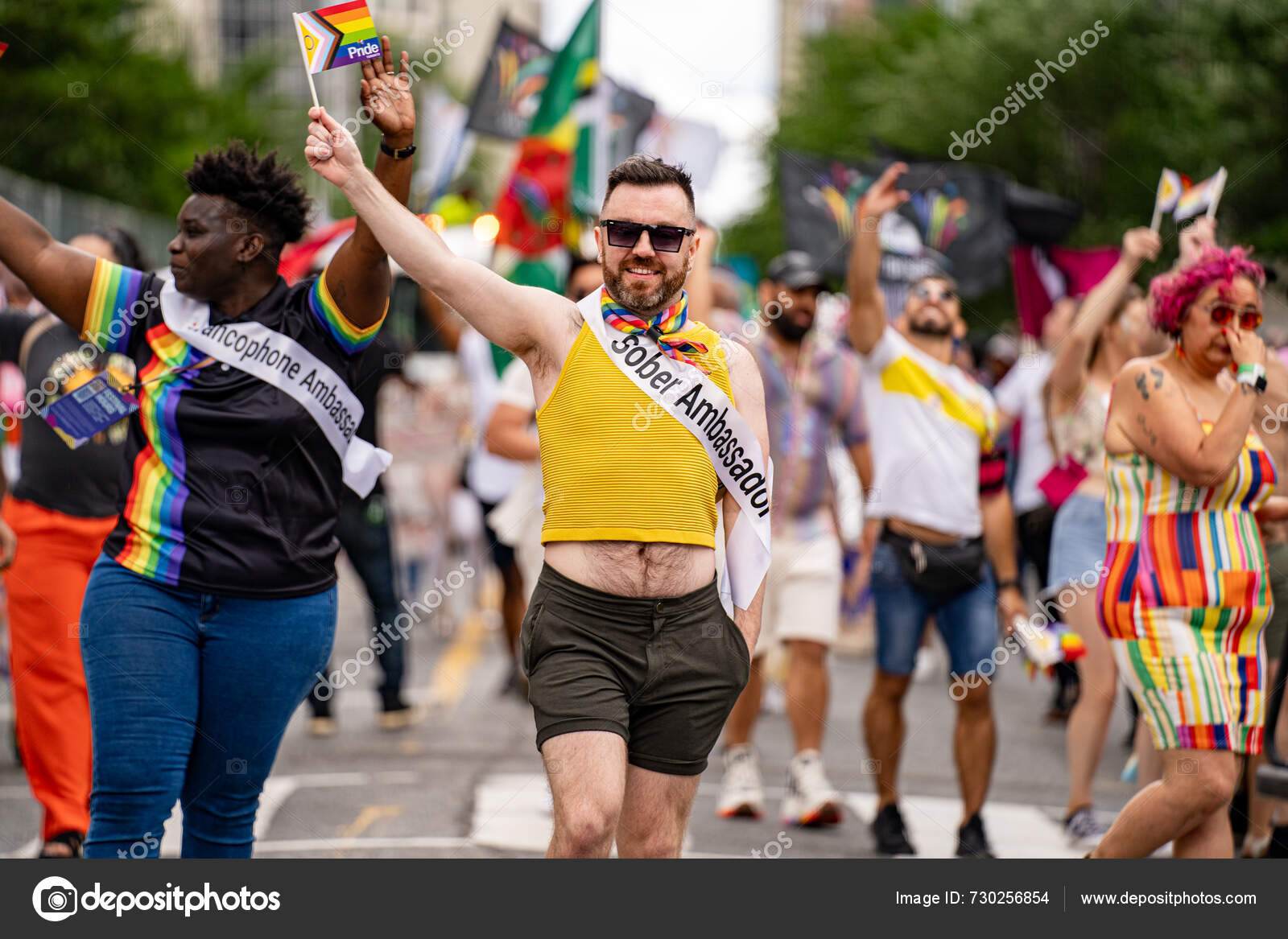 Participants 2024 Annual Pride Parade Downtown Toronto Toronto Canada ...