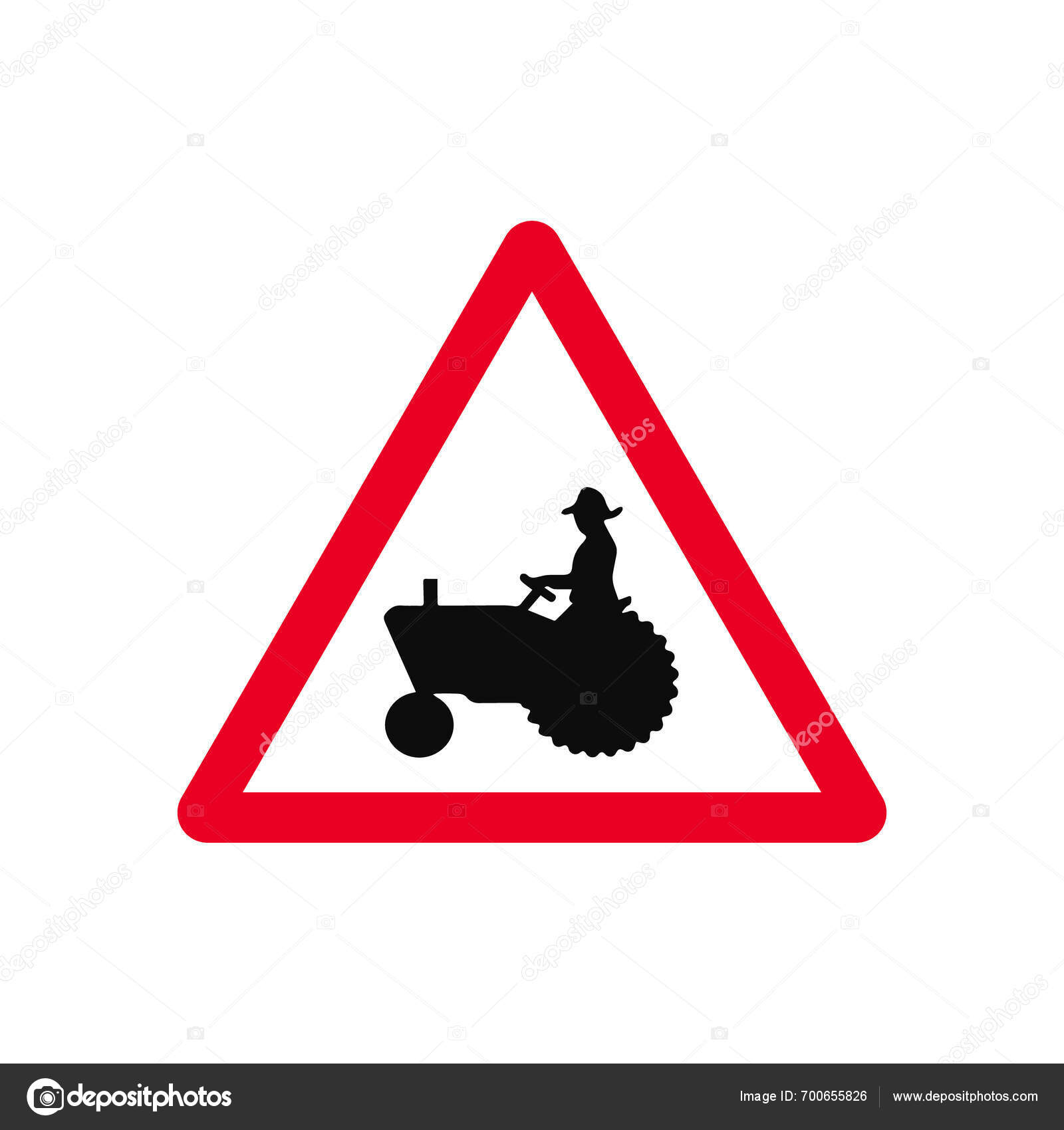 Tractor Traffic Road Sign Vector Stock Vector by ©rufatbunyadzade 700655826